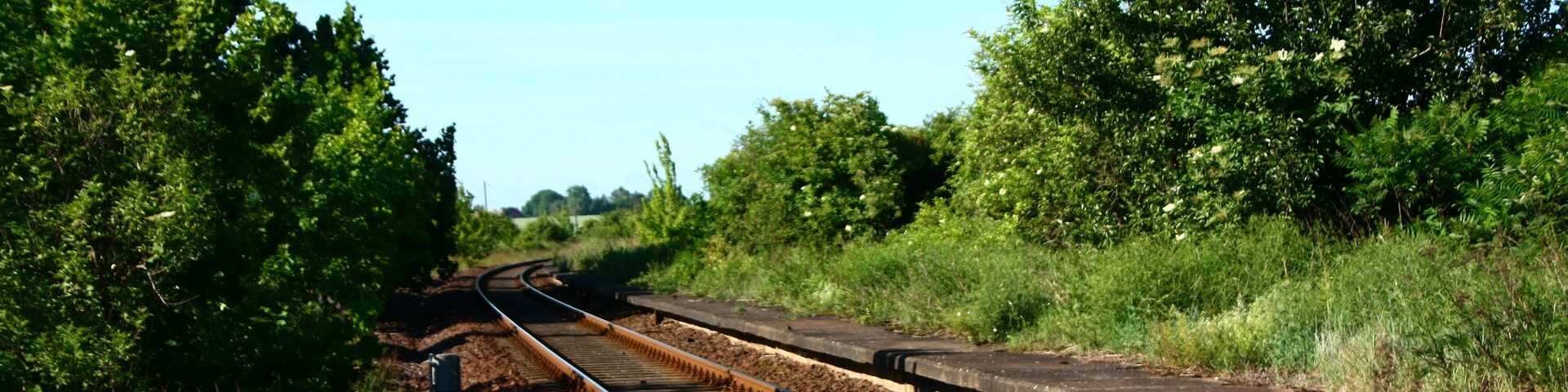 die Bahnsteige vom Bahnhof Siersleben (stillgelegt 1993)