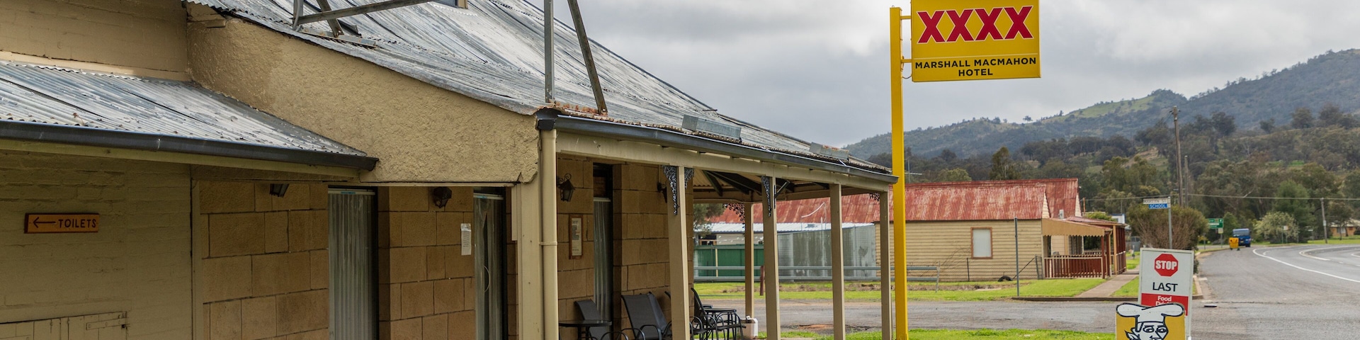 Wallabadah featuring a small town or village and signage