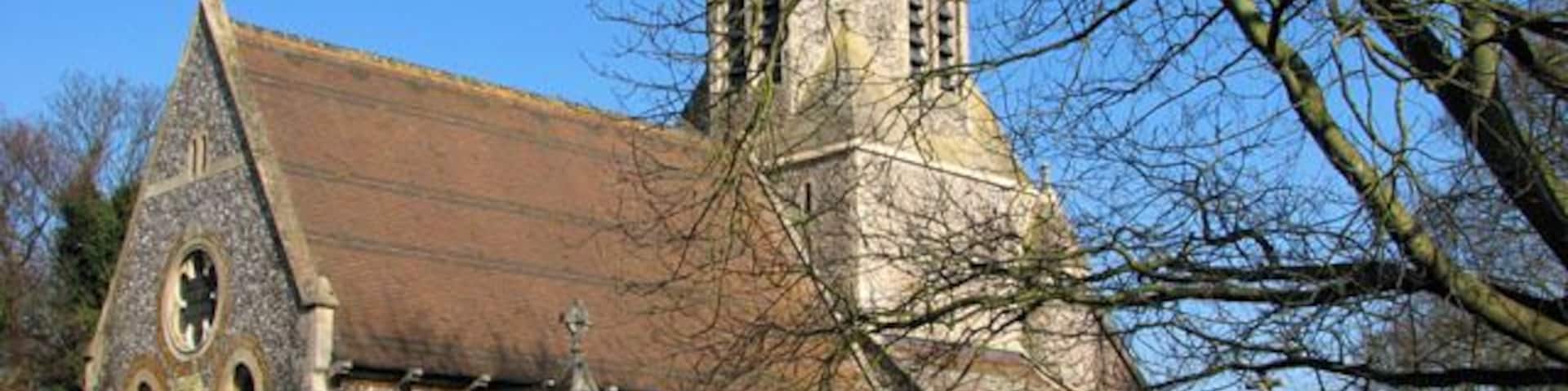 St Margaret's parish church, Hopton-on-Sea, Norfolk, seen from the southwest. Built to replace an earlier church that burnt down in 1865.