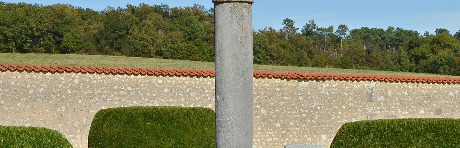 Cemetery cross of Poullignac, Charente, France.