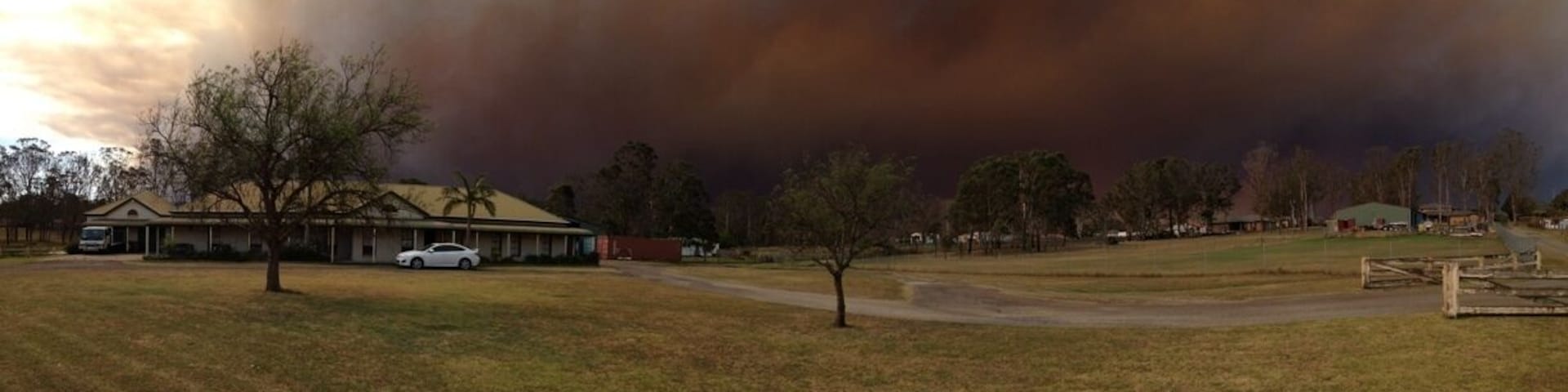 Bush fires some 30 klms away from our home very distressing