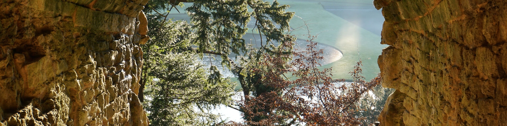At the tunnel by the Octagonal @ Fountains Abbey & Studley Royal Water Garden, nr Ripley, North Yorkshire, UK (Jan 2017).