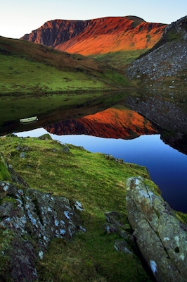 Sunset warming the colours of the Nantlle valley, Gwynedd. Upload no. 200!!!