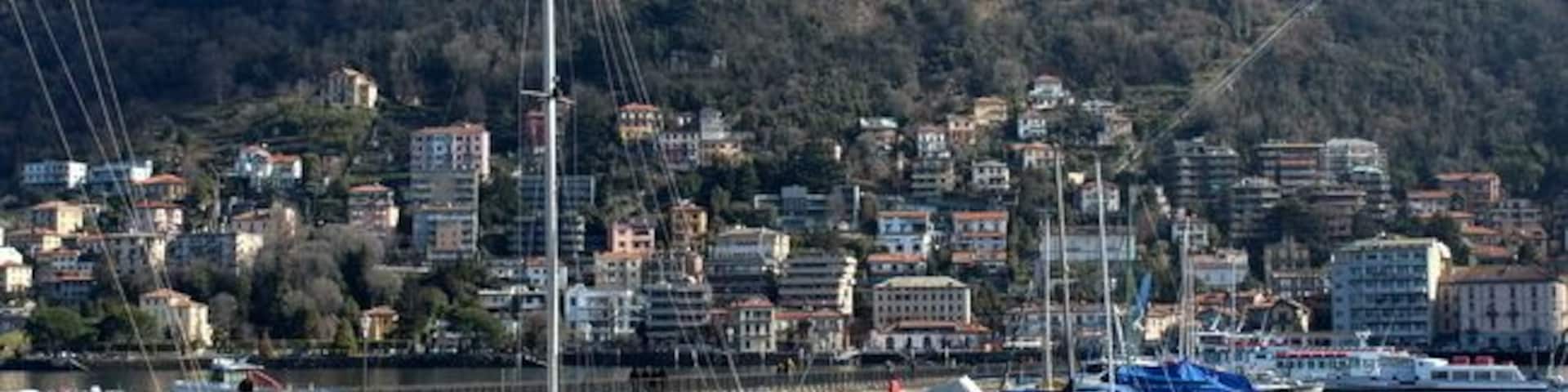 At the southern tip of Lake Como.. catch a ferry from here to visit the Lake Towns.  Incredible!