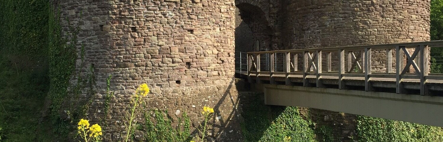 Castle complete with a moat. We were the only people there.