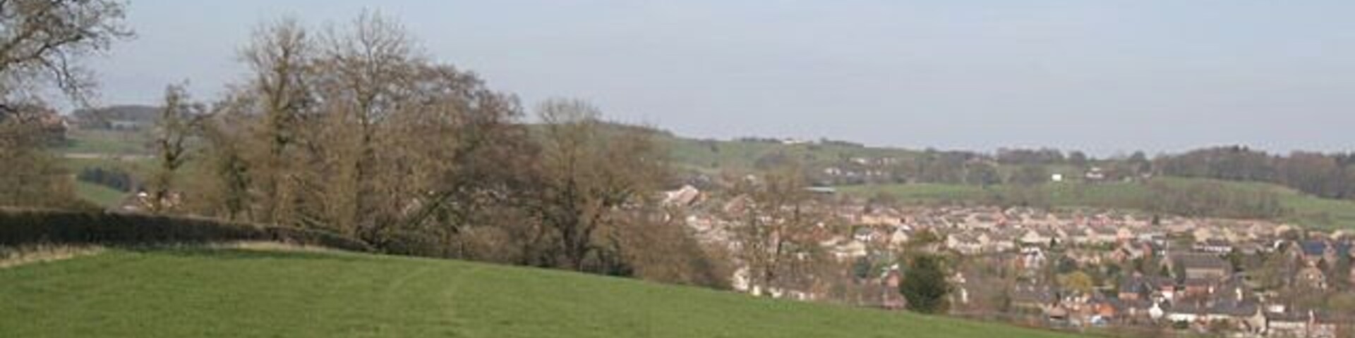 Below Benthouse Farm, looking to Upper Tean Rolling farmland surrounds the village of Upper Tean, where a large textile mill provided the main employment.