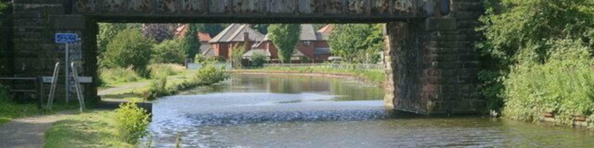 Railway bridge over the canal at Maghull The bridge carries the Liverpool-Ormskirk electrified line over the Leeds-Liverpool canal.