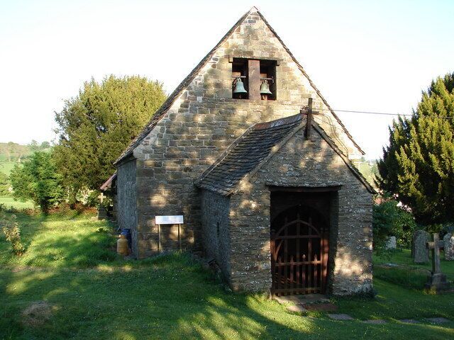 Llandegveth Church The bell on the right is dated 1876.