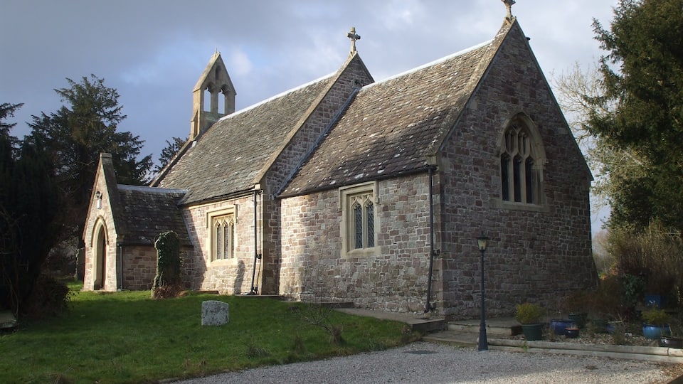 The church at Llanddewi Fach It appears to be a dwelling now (?)