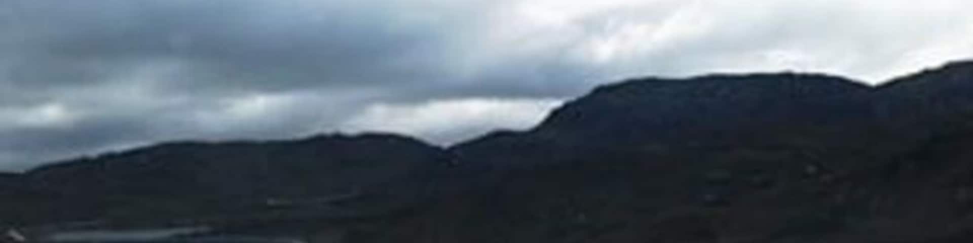 Driving over the mountains from east to west.