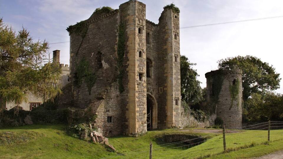 Remains of the much older castle here.