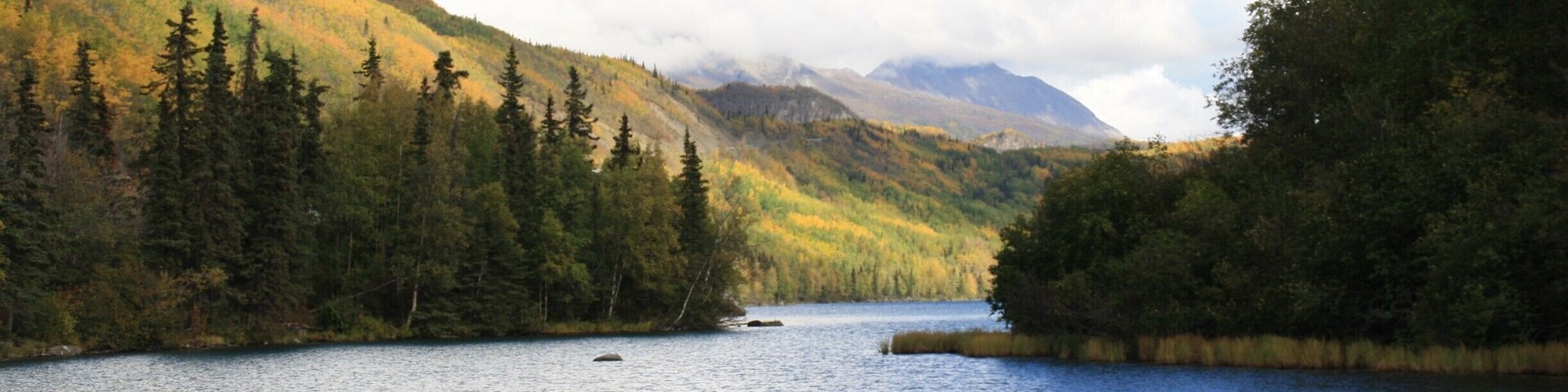Great view over Long Lake on Glenn Highway (from Palmer to Chickaloon)