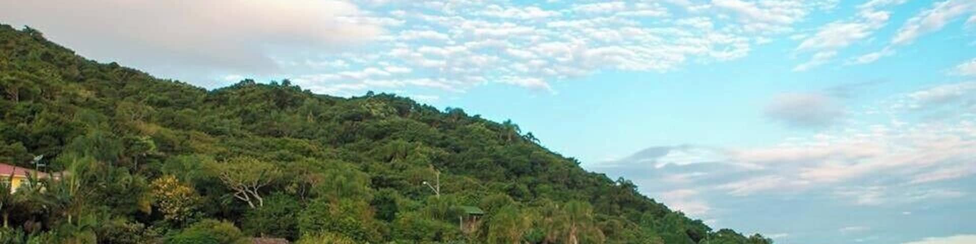 little fisherman's town in Brazil that became a popular surf destination. December, January and February is the high season. Pousada Aloha is a great place to stay but only open in December and January.