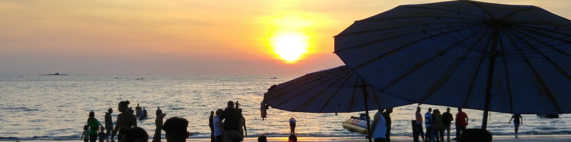 Colorful sunset at Cenang Beach..