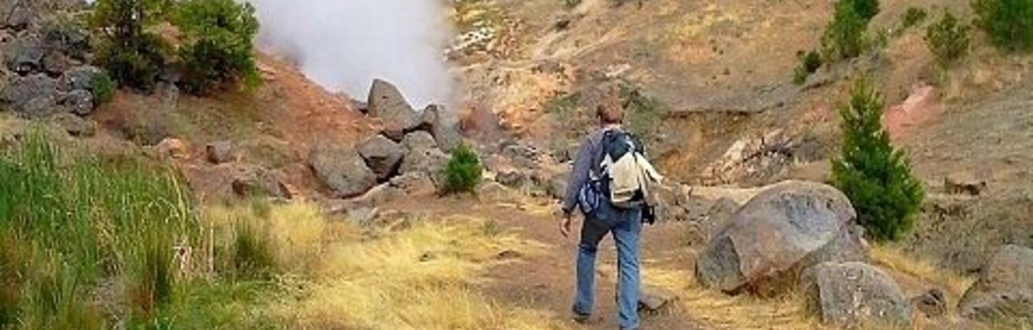 There are so many great hikes in Lassen #NationalPark like this one! You can even hike a long a portion of the Pacific Crest Trail to get to Terminal Geyser. You can feel the heat radiating through your shoes!