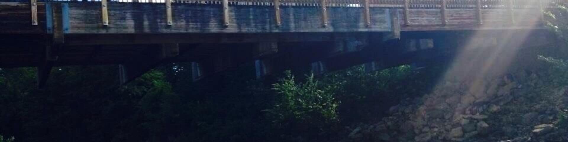 For my volunteer work in Iowa, my team and I had the privilege of re-staining and preserving the what once was the country's largest free-standing bridge. Located in rural eastern Iowa in a small Amish populous town, Hazleton. Great great camping ground that has completely solar operated cabins. Great service learning and peaceful play!