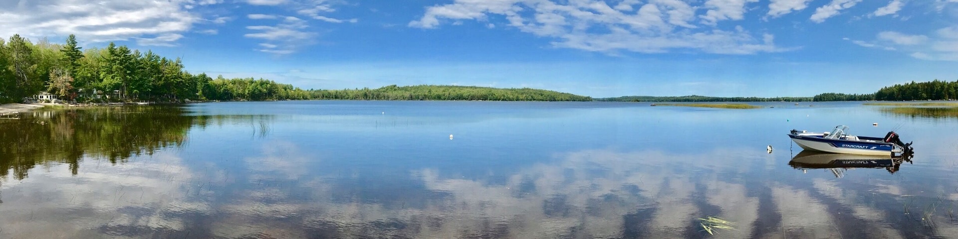 Looking out over Webb pond in Franklin,ME