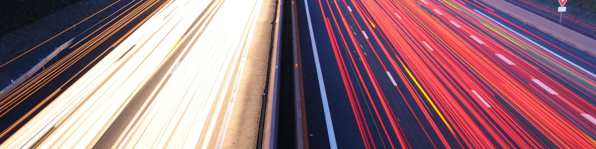 On the A36 motorway near Belfort. Image is composed of 10 pictures of 10 seconds each.