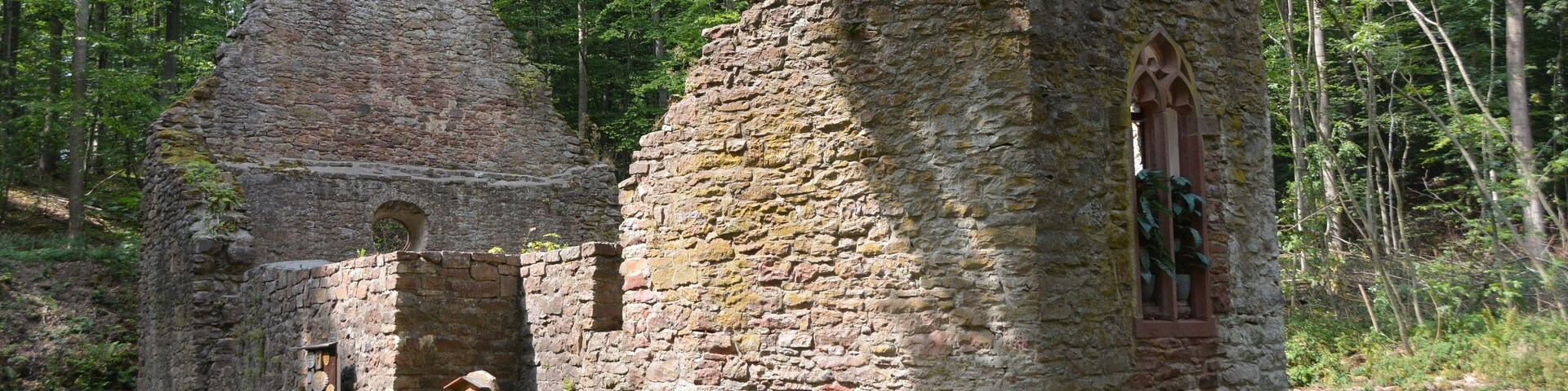 Kappel near Dornberg (Hardheim), Germany, ruin of a hermit chapel from 14th century, abandoned 1791