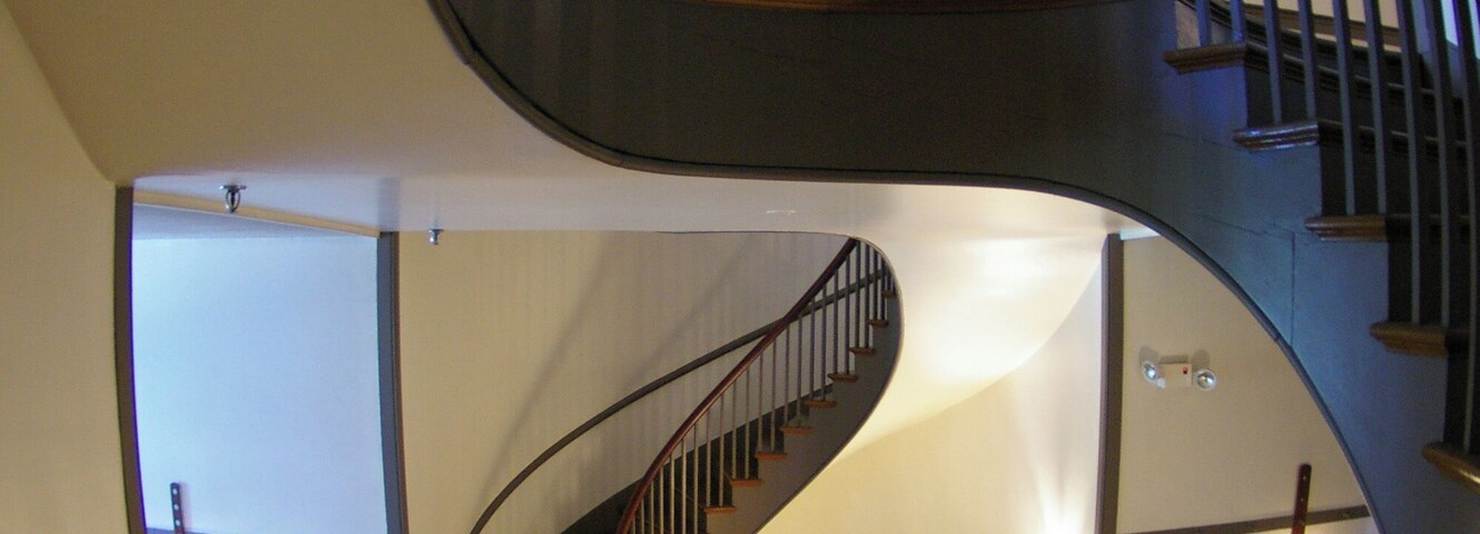 Double spiral staircases built by young Shaker man circa 1840