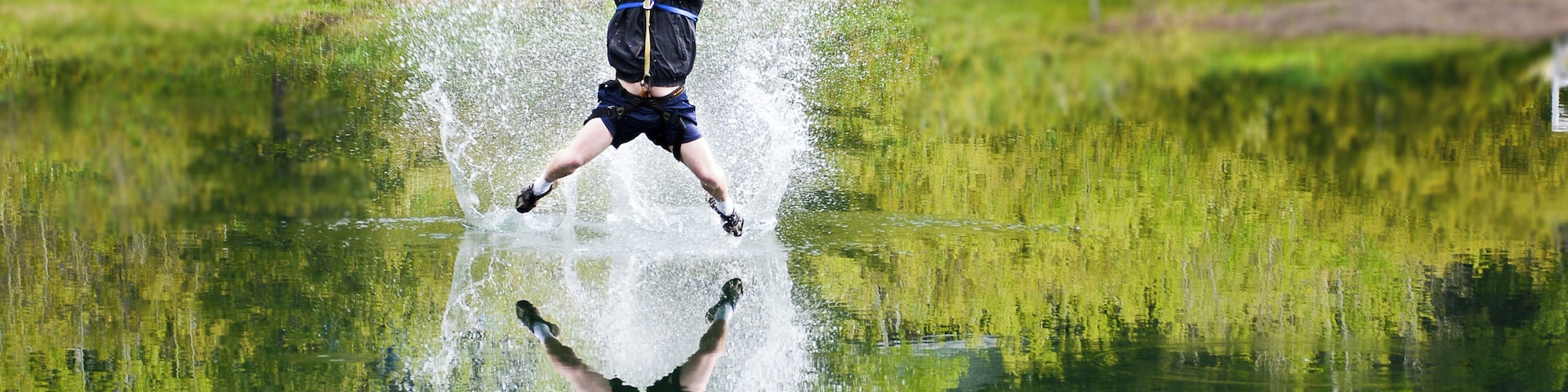 Soaring over Beaver Mines Lake on a zipline is fun for the young and young at heart. A part of the Scout Camp this ride will make your heart beat, and maybe some wet feet. #Adventure