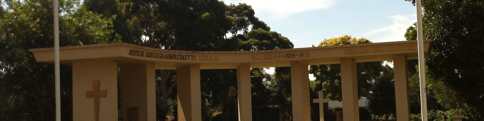 Entrance to German war cemetery at Tatura. Resting place of both POW and internees of WW1 & WW2.