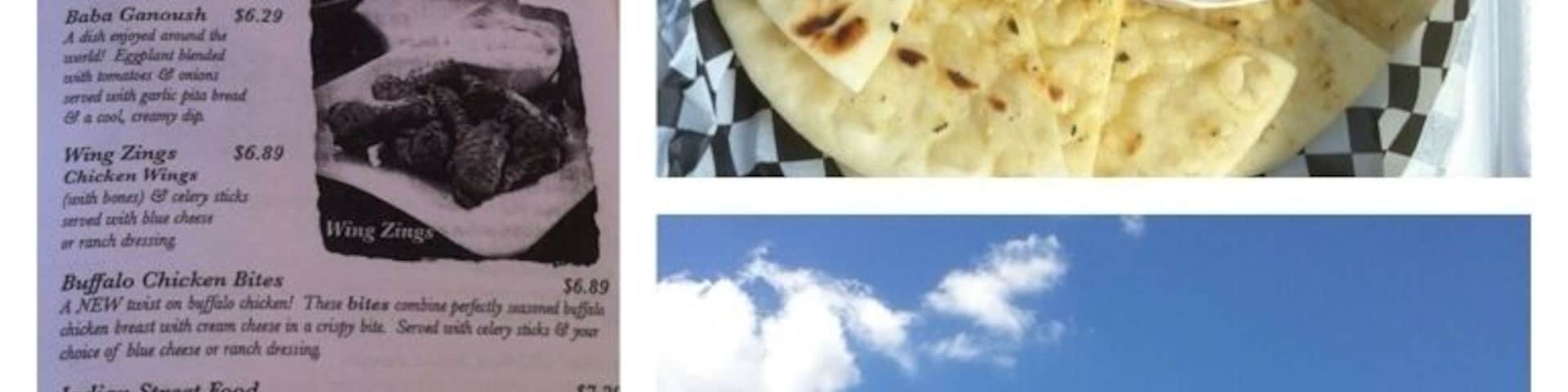 Indian, Mediterranean, and American food tucked away in Hallsville. Try the baba ganoush!