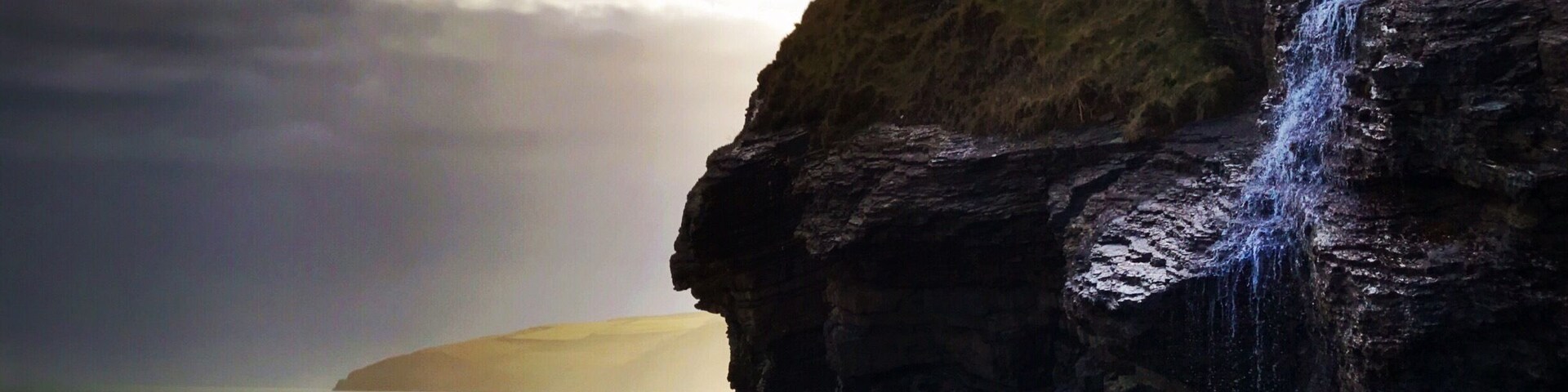 Dramatic evening light on the southern tip of the Llyn Peninsula, North Wales