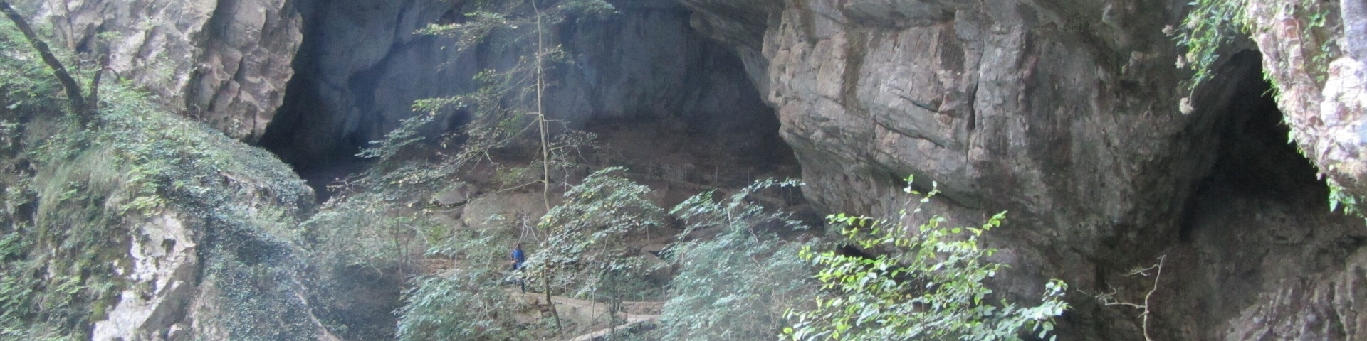 Stocjan caves natural park, in the bottom of the hollow