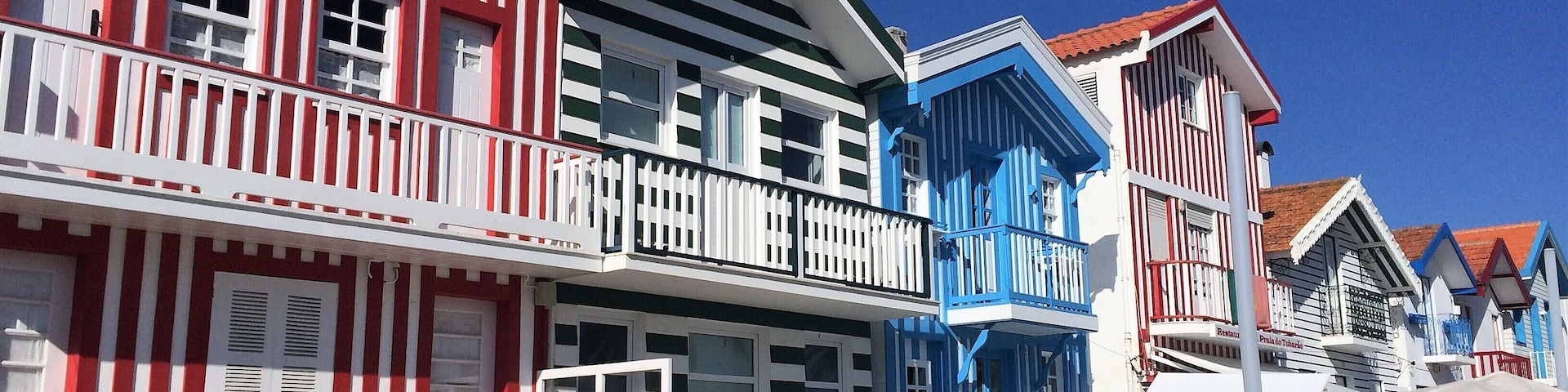 Beach houses in Costa Nova #red #lifeatexpedia