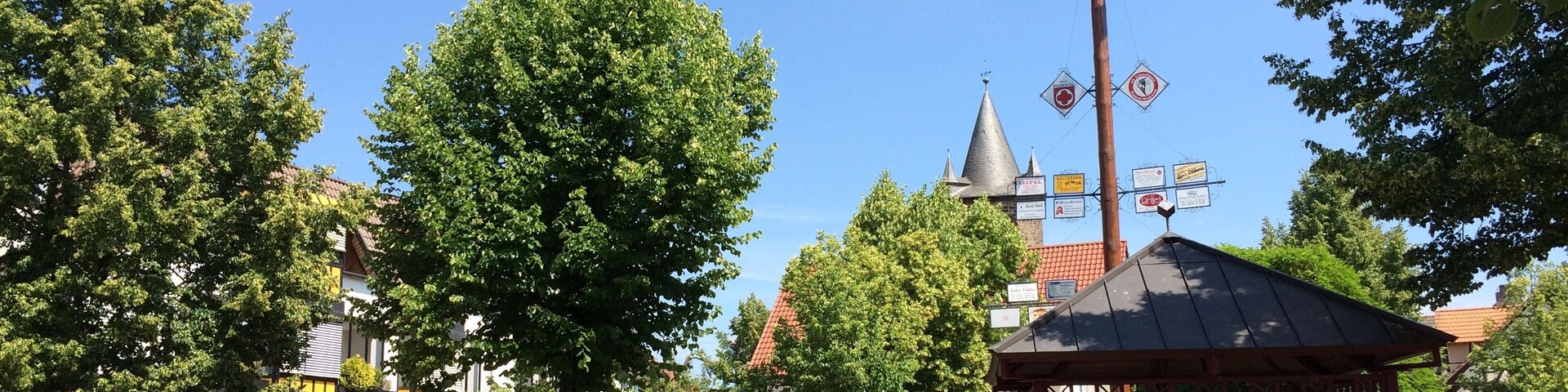 Die Ortsmitte von Großenritte, Eco Pfad Kulturgeschichte Großenritte