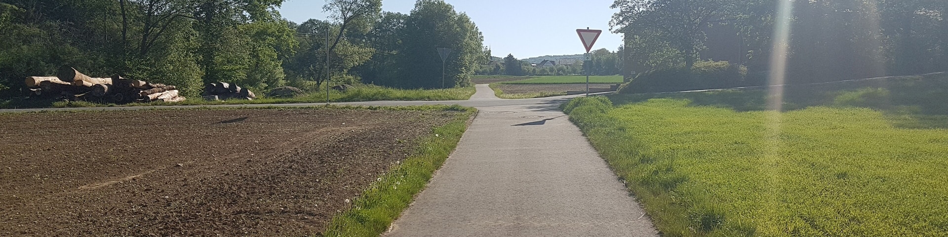 Der Balbachtalradweg zwischen Unterbalbach und Oberbalbach