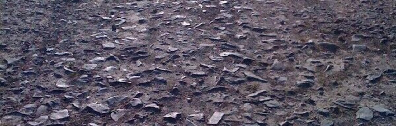 Schotterstrecke auf einem Feldweg zwischen Hillerse und Großenrode