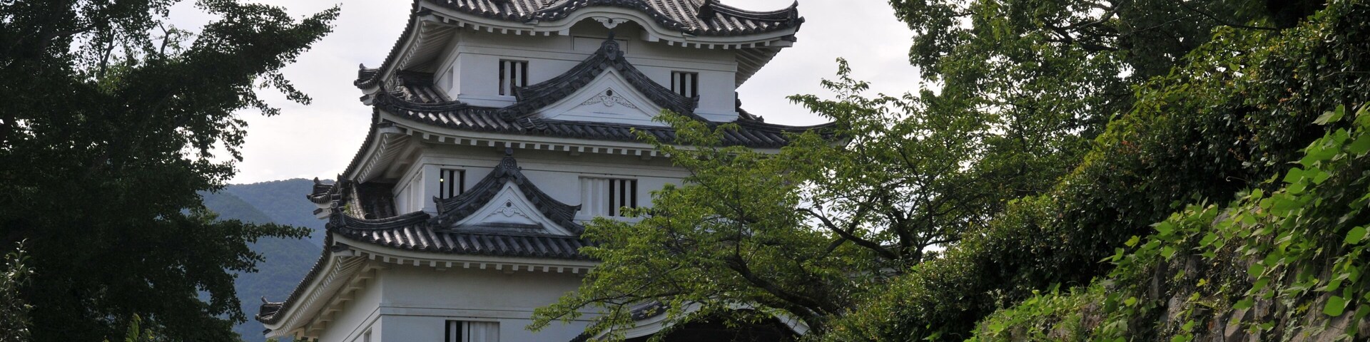 The keep and Hon-maru stone wall, Uwajima Casle