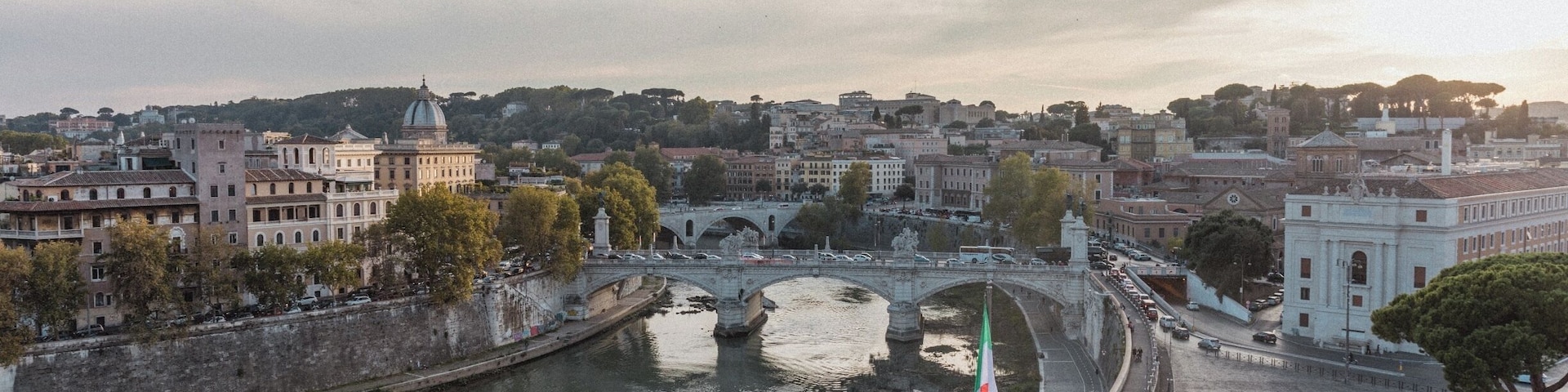 Just across from Vatican City is St. Angelo Castle with a splendid view at sunset.