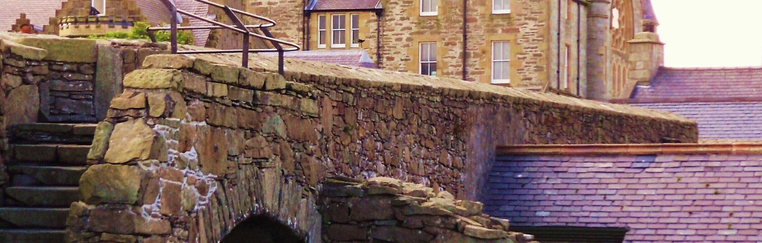 Stunning old buildings are around every corner in this Shetland Island Old Town.