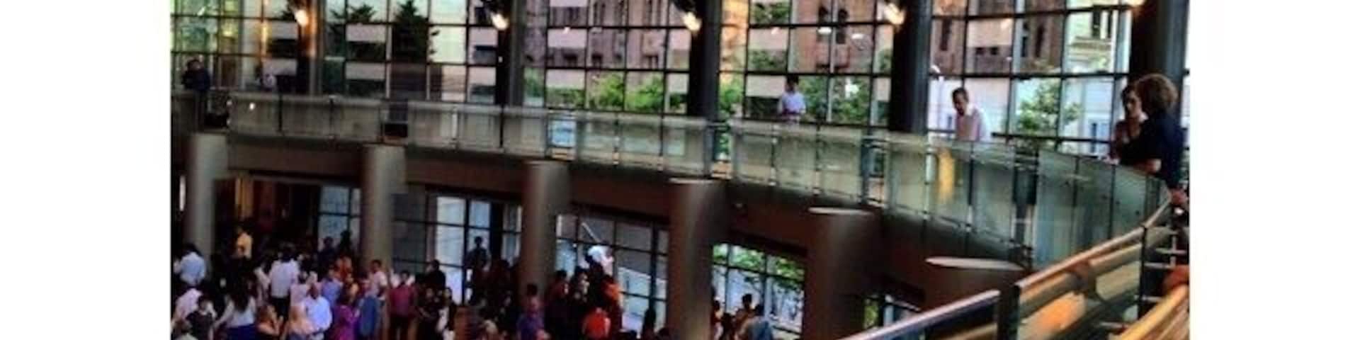 Benaroya Hall is Seattle's main concert hall and is home to the Seattle Symphony! It's right in the center of the downtown on 3rd Ave. The lobby area is beautiful--I would definitely recommend buying tickets for something here!