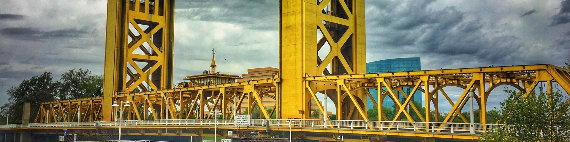 Tower bridge is located in downtown Sacramento next to old town Sacramento. #golden