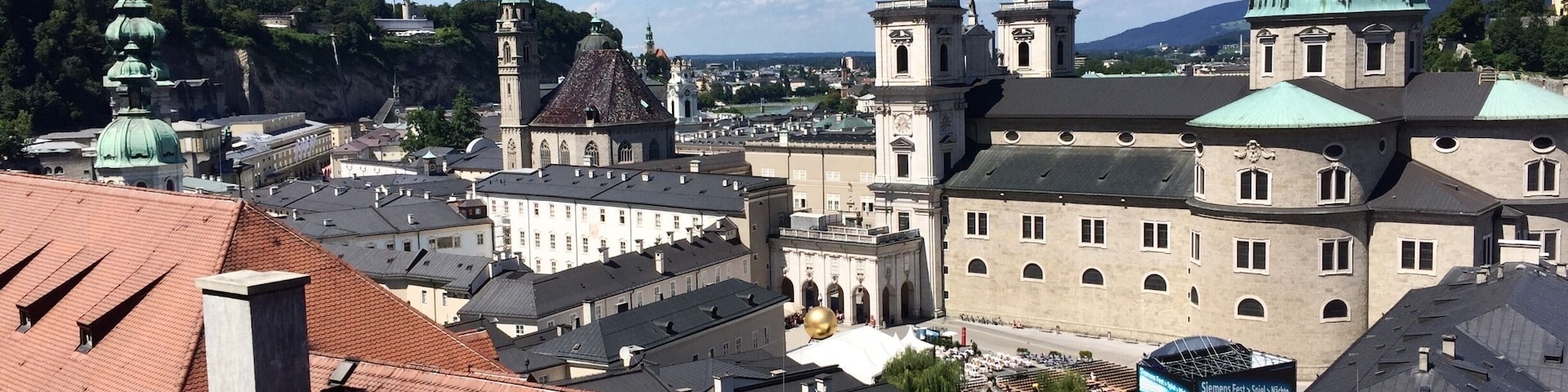 Salzburg Cathedral is the seventeenth-century Baroque cathedral of the Roman Catholic Archdiocese of Salzburg in the city of Salzburg, Austria, dedicated to Saint Rupert and Saint Vergilius.
The Old Town of Salzburg or Altstadt is a UNESCO World Cultural Heritage Site. The site includes Salzburg Cathedral.