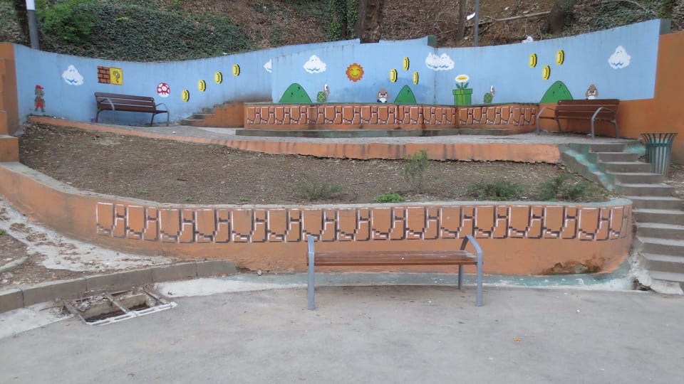 Spotted in Tbilisi's Maziuri Park - Super Mario Brothers mural.
View from the city of Tbilisi, Georgia.