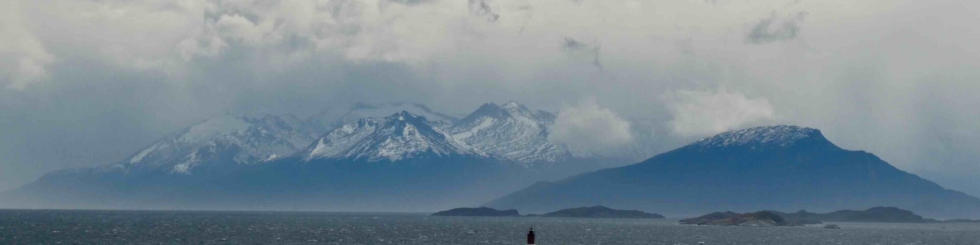Watching the world go by as we cruise through the Beagle Channel. The Andes are spectacular at the end of the world.