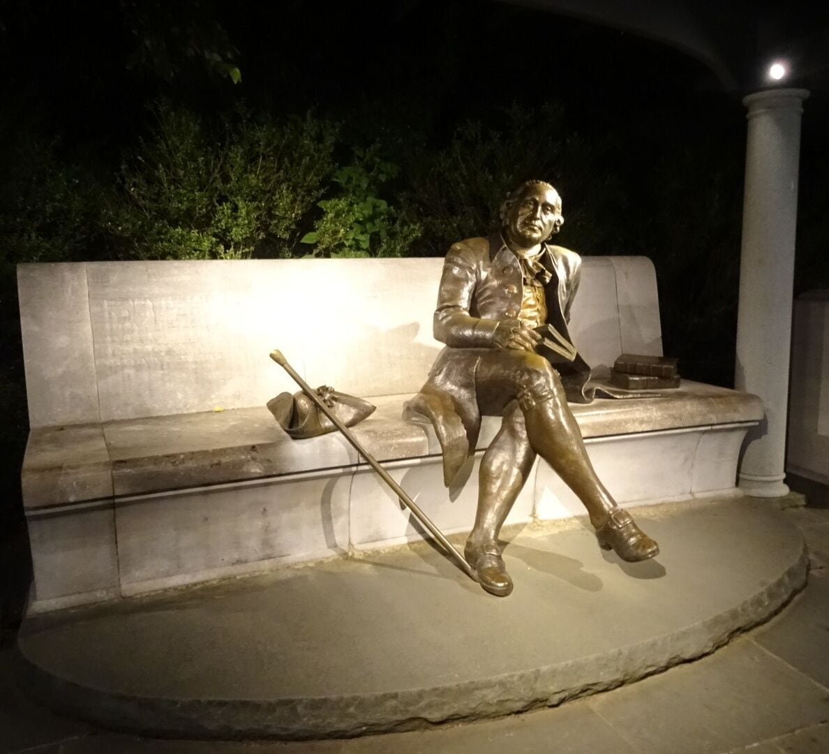 The George Mason Memorial features a one-third larger than life-sized bronze statue of Mason looking super laid back and suave.
Quick George Mason fact; he did not sign the United States Constitution because it did not abolish the slave trade and because he did not think it had necessary protection for the individual from the federal government.