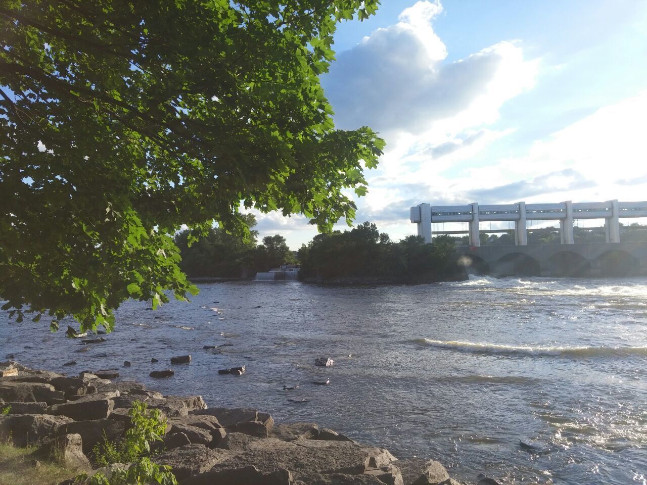 Hydro electric plant by St Lawrence River. Nice view from biking path #lifeatExpedia