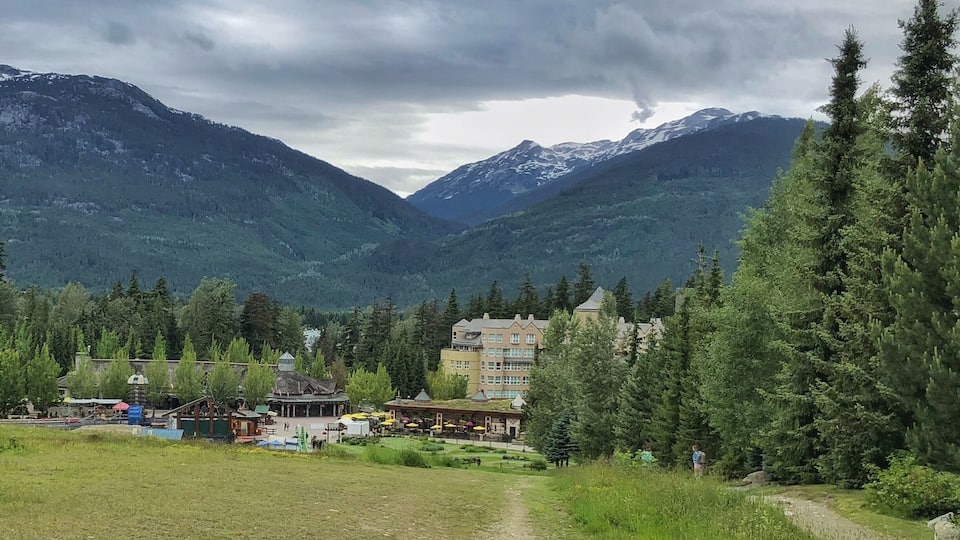 Just outside the accommodation complex looking down towards the Chateau