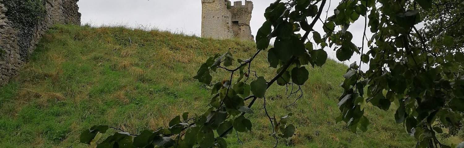 Although the West Range is more complete, the view from the moat bottom up to the East Tower, even it it's ruinous state, demonstrates how imposing Helmsley Castle would have been.