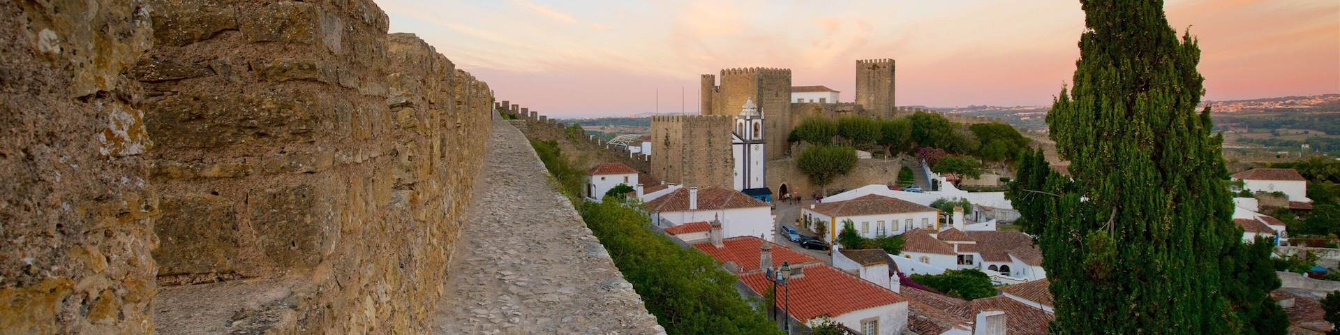 Obidos which includes a sunset