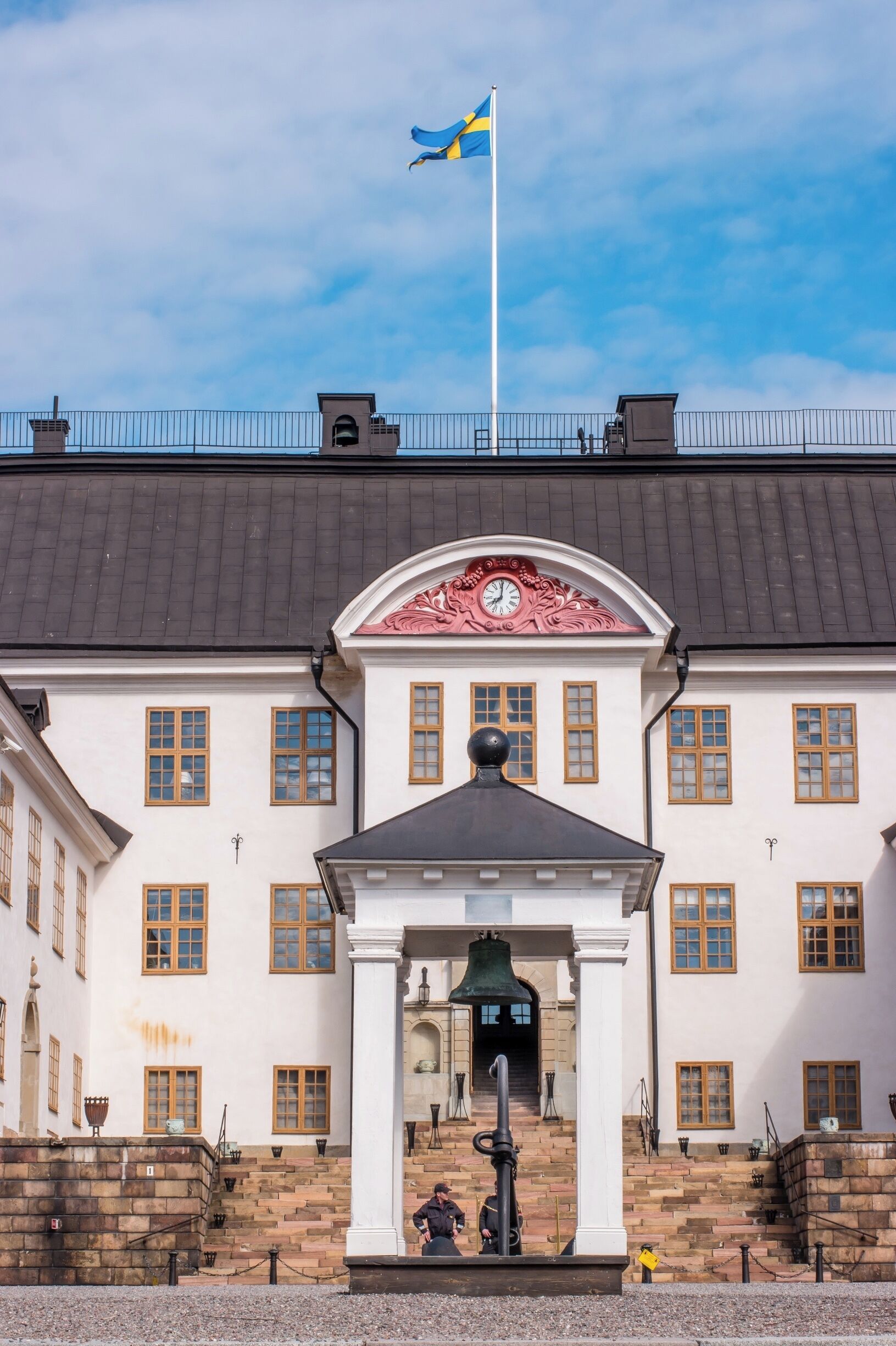 Karlberg Palace is a palace by the Karlberg Canal in Solna Municipality in Sweden, adjacent to Stockholm's Vasastaden district. The palace, built in 1630, today houses the Military Academy Karlberg.