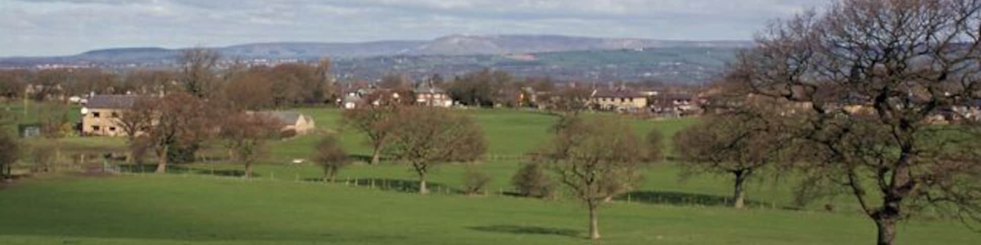 Fields below Further Lane In the middle of the photo, on the horizon you can see Parlick SD5944