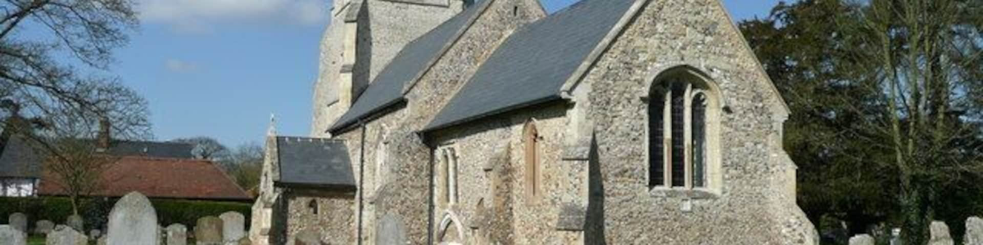 All Saints church, Willian, near to Willian, Hertfordshire, Great Britain. A good solid well-proportioned building; unfortunately locked on this occasion.