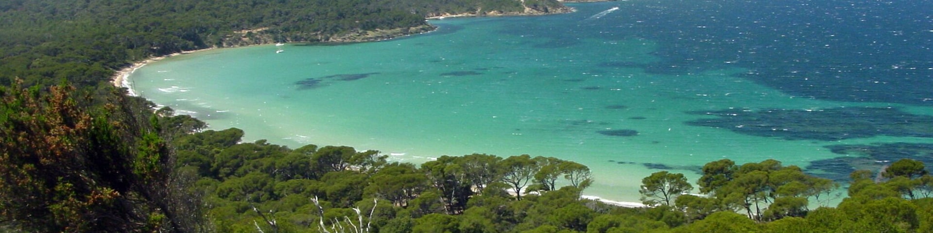 Photography of the Beach Notre-Dame of Porquerolles Island since Puncho dou Bouan Dièu